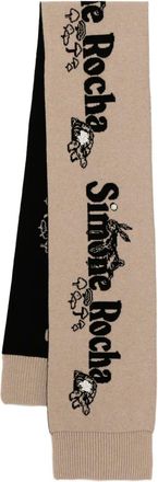 Simone Rocha écharpe longue à logo - Noir