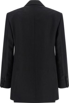 Alberto Biani Viscose-Linen Blend Blazer - Black