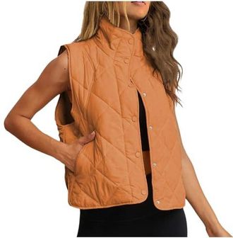 Generic Veste matelassée à col Montant et Boutons légers pour Femme avec Poche Cheval Bijoux Enfant