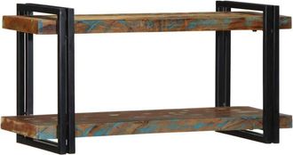 vidaXL Wandregal Mehrfarbig Altholz Massivholz Vidaxl