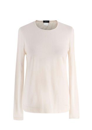 Akris Cream Cashmere Blend Fine Knit Sweater Size XXS