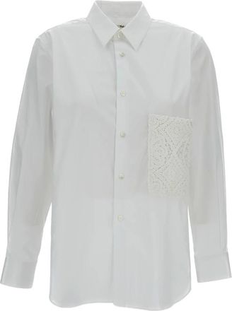 Comme Des Gar&ccedil;ons Femme, Blouses et Chemises, Blanc, Taille: 40 FR Chemise en coton coupe classique