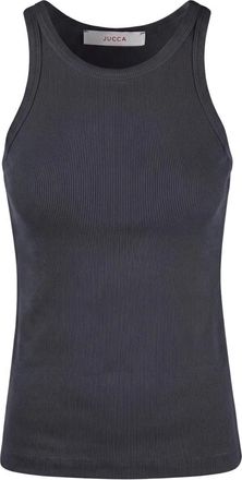 Jucca Femme, Tops, Noir, Taille: 40 FR Ribbed Tank Top