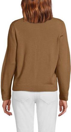 Lands End Merino-Cardigan, Damen, Größe:XS petite, Beige, Wolle, by Lands End