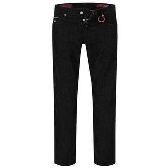 Sartoria Tramarossa Homme, Jeans, Noir, Taille: W35 Jean en coton noir avec coutures blanches et rouges