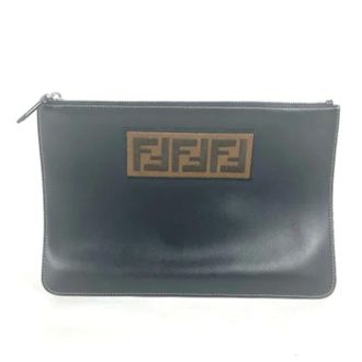 Fendi Pre-owned Cuir pochettes-minaudieres - Femme - Pre-owned - Noir - Taille: ONE Size