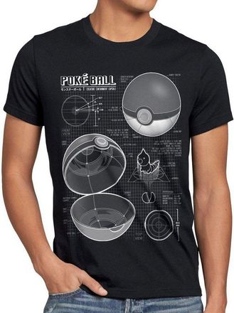 style3 T-Shirt Pokéball Blaupause monster spiel online pokemon