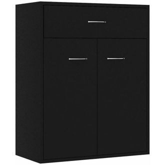 vidaXL Sideboard Schwarz 60x30x75 cm Holzwerkstoff Vidaxl