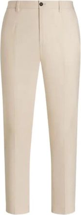 Dolce & Gabbana Homme, Pantalons, Beige, Taille: XL Pantalon en gabardine de coton