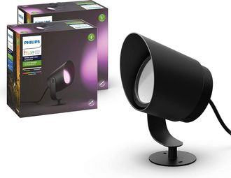 Philips Hue - Lily XL Outdoor Spots, 2er-Pack, Schwarz, 1x15W, Niedervolt (WACA, EU)