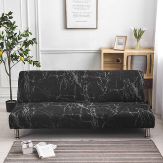 Generic Sofabezug Ohne Armlehnen Futon Abdeckung Stretch-Schonbezug F&uuml;r Klappsofa Moderner Druck Sofabett&uuml;berzug Waschbarer Schutz F&uuml;r 2-/3-Sitzer Futonbezug 