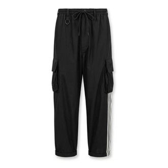 Yohji Yamamoto Homme, Pantalons, Noir, Taille: M Nylon Wired 3 Stripes Cargo Pants
