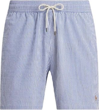Polo Ralph Lauren Homme, Maillots de bain, Bleu, Taille: XL Royal Seersucker Traveller Swim Trunk