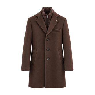 Manuel Ritz Einknopfmantel - - Coats - Herren - Braun - 2XL