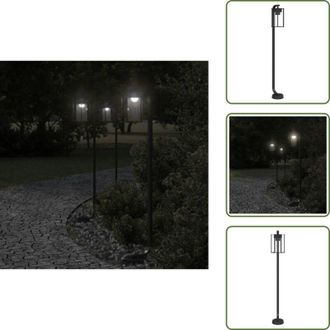 vidaXL The Living Store - Wegeleuchte Schwarz 100 cm Edelstahl - Wegeleuchte - Edelstahl - Au&szlig;enstehleuchte - Gartenlampe - LED-Lampe