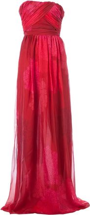 Giambattista Valli floral print maxi dress - Rot