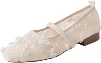 Generic Chaussures Mary Jane &eacute;l&eacute;gantes et confortables pour femme - Couleur unie - Respirantes - Style classique - Avec sangle &eacute;lastique - Pour le travail et 