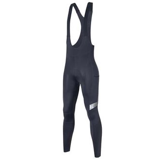 Santic Short de cyclisme &agrave; bretelles pour homme - Haute &eacute;lasticit&eacute; - Long rembourr&eacute; - Avec poche lat&eacute;rale, gris, L