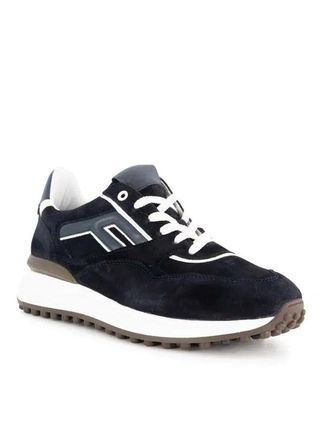 Floris Van Bommel Herren Sneaker blau Veloursleder