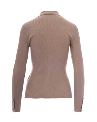 Max Mara Womens Cardigan Limone Beige Virgin Wool Cardigans Sweater