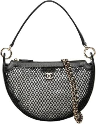 Chanel Sac bandouli&egrave;re Pre-owned en r&eacute;sille - Femme - Pre-owned - Noir - Taille: ONE Size