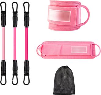 Generic Kn&ouml;chelriemen f&uuml;r Kabelmaschinen Damen, Kn&ouml;chel-Widerstandsb&auml;nder mit Manschetten - Gym &Uuml;bungsgurte mit Manschetten, Elastische Fitness Pilates Ausr&uuml;s