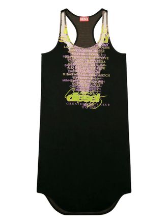 Diesel robe Remaster Capsule D-Shany-Long à coupe mi-longue - Noir