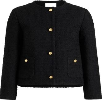 Patou Femme, Vestes, Noir, Taille: 38 FR Veste en tweed