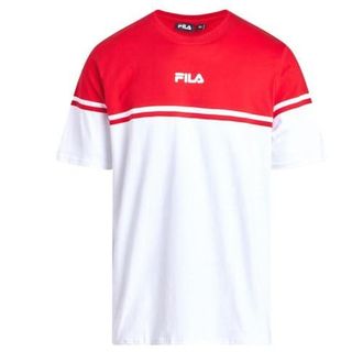 Fila T-Shirt Blanc/Rouge Homme Print