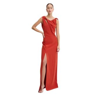 Stine Goya Femme, Robes, Orange, Taille: 36 FR Robe Longue Droite
