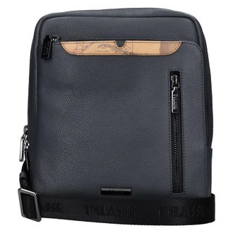 Alviero Martini 1A Classe Homme, Sacs, Bleu, Taille: ONE Size Trip Leather Large Crossbody Bag