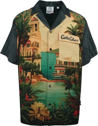 Carlo Colucci Homme, Chemises, Multicolore, Taille: 2XL Chemise Imprim&eacute;e &agrave; Manches Courtes