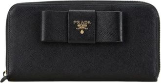 Prada Pre-owned Long wallet (bi-fold) - Femme - Pre-owned - Noir - Taille: ONE Size