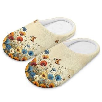 Coloranimal Chaussons de spa pour invit&eacute;s - Jetables et r&eacute;utilisables - Antid&eacute;rapants - Bout ferm&eacute;, Papillon., 38.5/39.5 EU