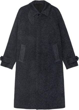 Nn.07 Manteau ample uni en laine m&eacute;lang&eacute;e