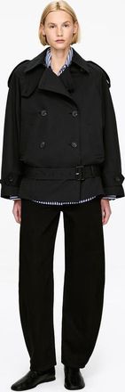 Arket Kurzer Oversize-Trenchcoat -Schwarz