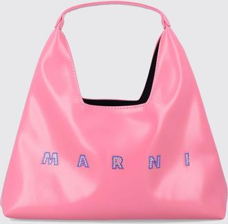 Marni Diamond Canvas-Schultertasche f&uuml;r Jungen mit Strass-Logo