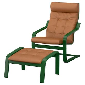 IKEA PO&Auml;NG Sessel und Hocker