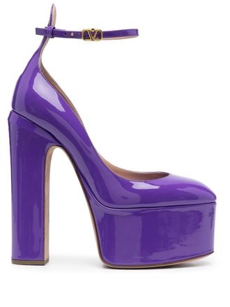 Valentino Garavani Tan-Go Plateau-Pumps 155mm - Violett