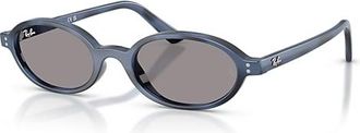 Ray-Ban Khal Bio-based Sonnenbrillen Havana Blau Fassung Grau Glas 48-20