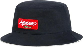 Kenzo Homme, Accessoires, Noir, Taille: ONE Size Futura 2000 Chapeau Bob R&eacute;versible Brod&eacute;