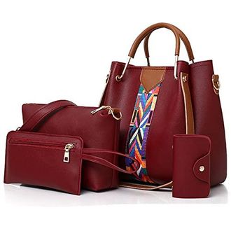 Generic Ensemble de Femme en 4 Pi&egrave;ces Style R&eacute;tro avec Motif Imprim&eacute; et Couleur Unie pour un &Eacute;l&eacute;gant et Polyvalent Quotidien 4pi&egrave;ces