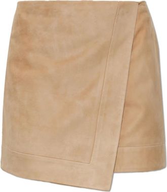 Balmain Femme, Jupes, Beige, Taille: 34 FR Short Suede Skirt