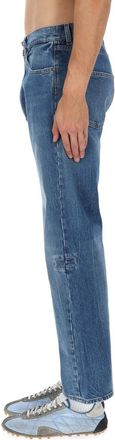 Maison Margiela Shelter Detail Cotton Jeans - Blue