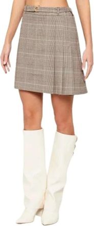 Guess Femme, Jupes, Multicolore, Taille: 38 FR Gonna corta Principe di Galles