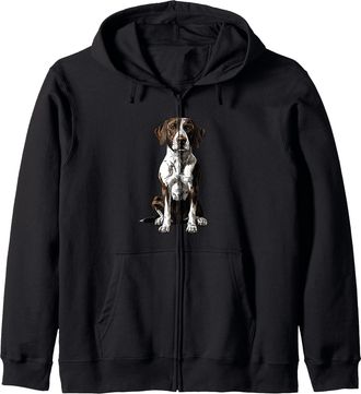 Whyitsme Design Zeigerhund-Illustration Kapuzenjacke