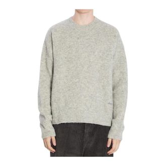 Ami Pull Col Rond avec Logo - Homme - Pulls - Gris - Taille: L