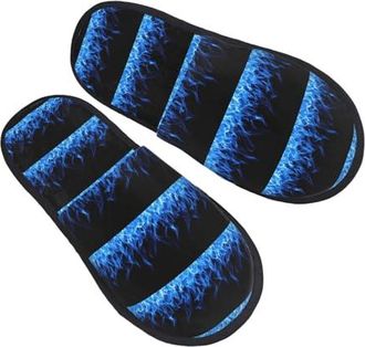 Generic Pantoufles Flamme Bleue L&eacute;gers Pantoufles De Maison Doux Chausson Hotel Pour Spa Chambre Homme M
