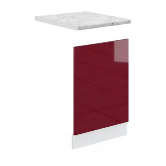 Vicco Fa&ccedil;ade R-Line, Rouge bordeaux Haute brillance, 45 cm, pt Marbre