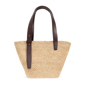 LI&Eacute; STUDIO Femme, Sacs, Beige, Taille: ONE Size The Bianca Raffia Bag